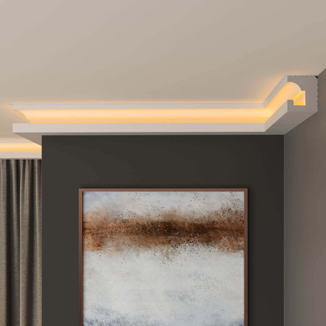 Polystyrene Ceiling LED Coving Cornice Moulding - CLF17 – Fast Decor