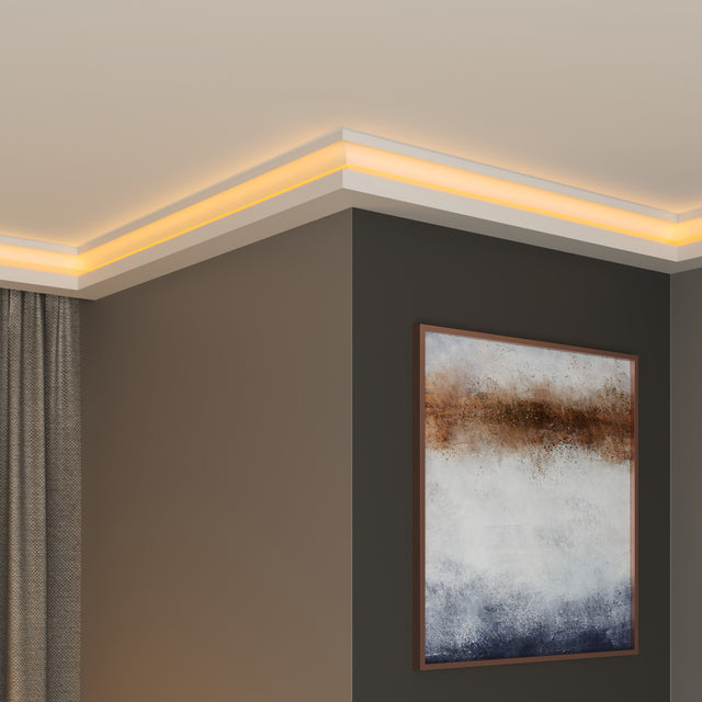Polystyrene Ceiling LED Coving Cornice Moulding - CLF17 – Fast Decor