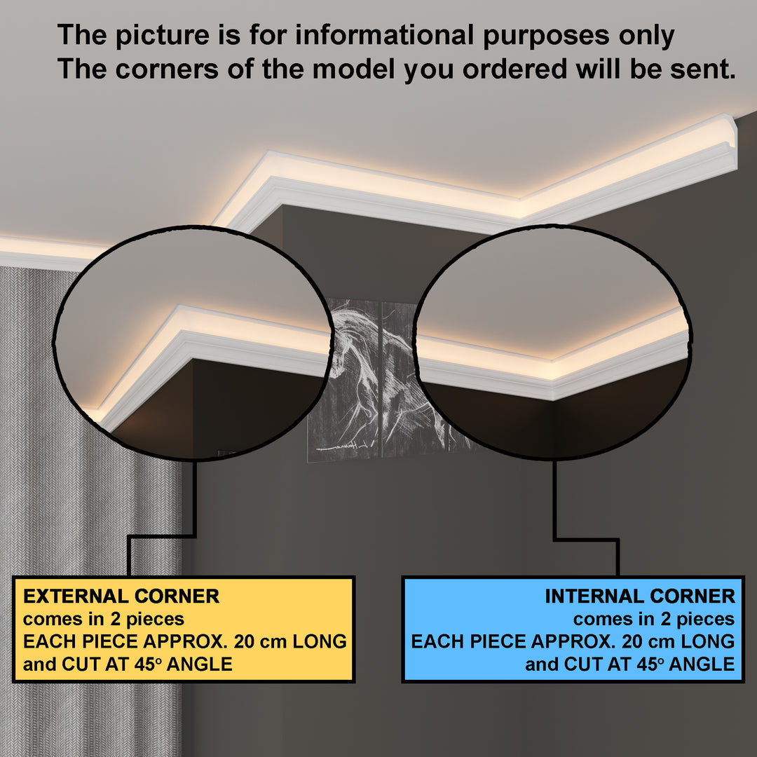 XPS LED Ceiling Coving Cornice Moulding - CLF05